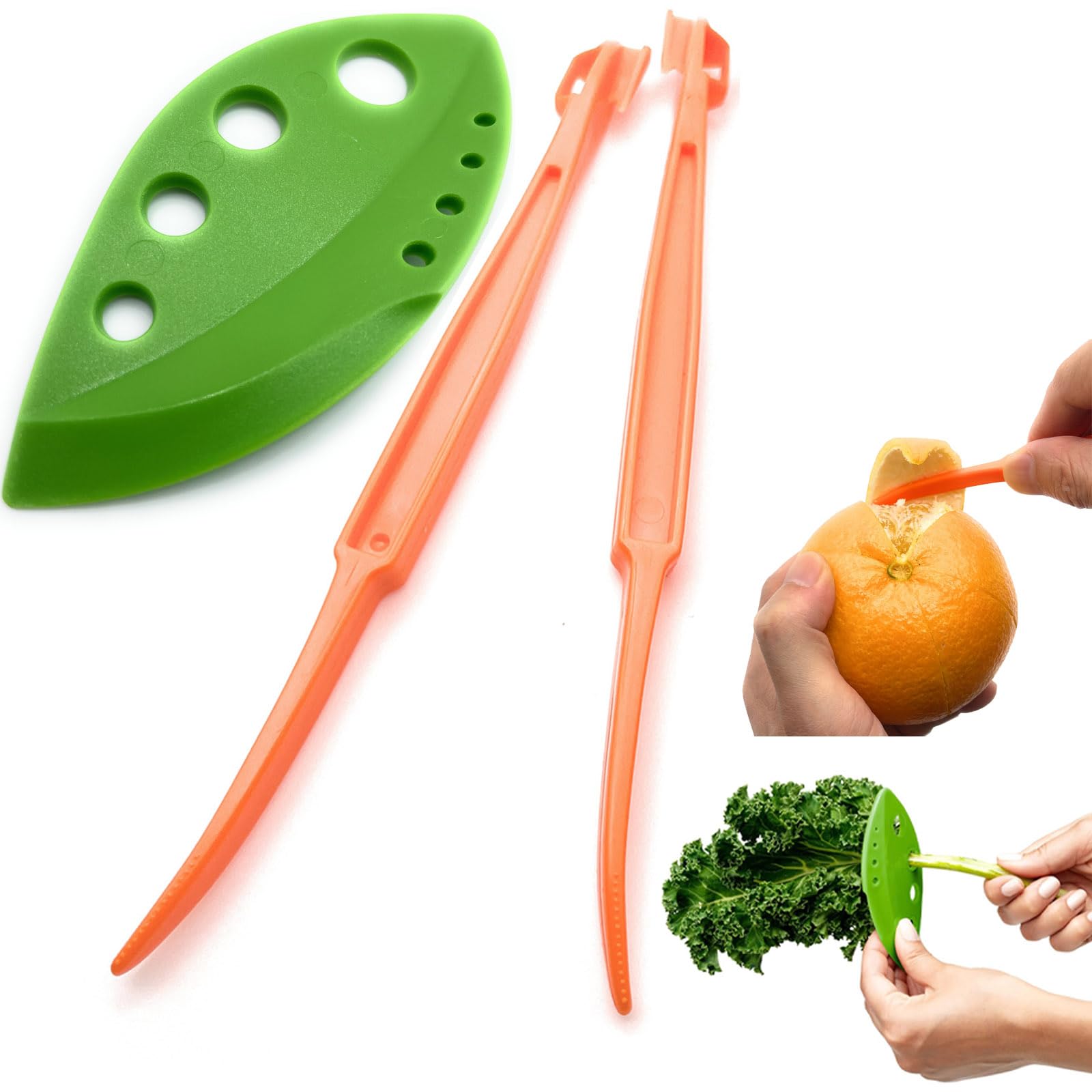 Amazon.com: DaylyFav Herb Stripper + 2 Pcs Orange Peeler Tool, Kitchen ...