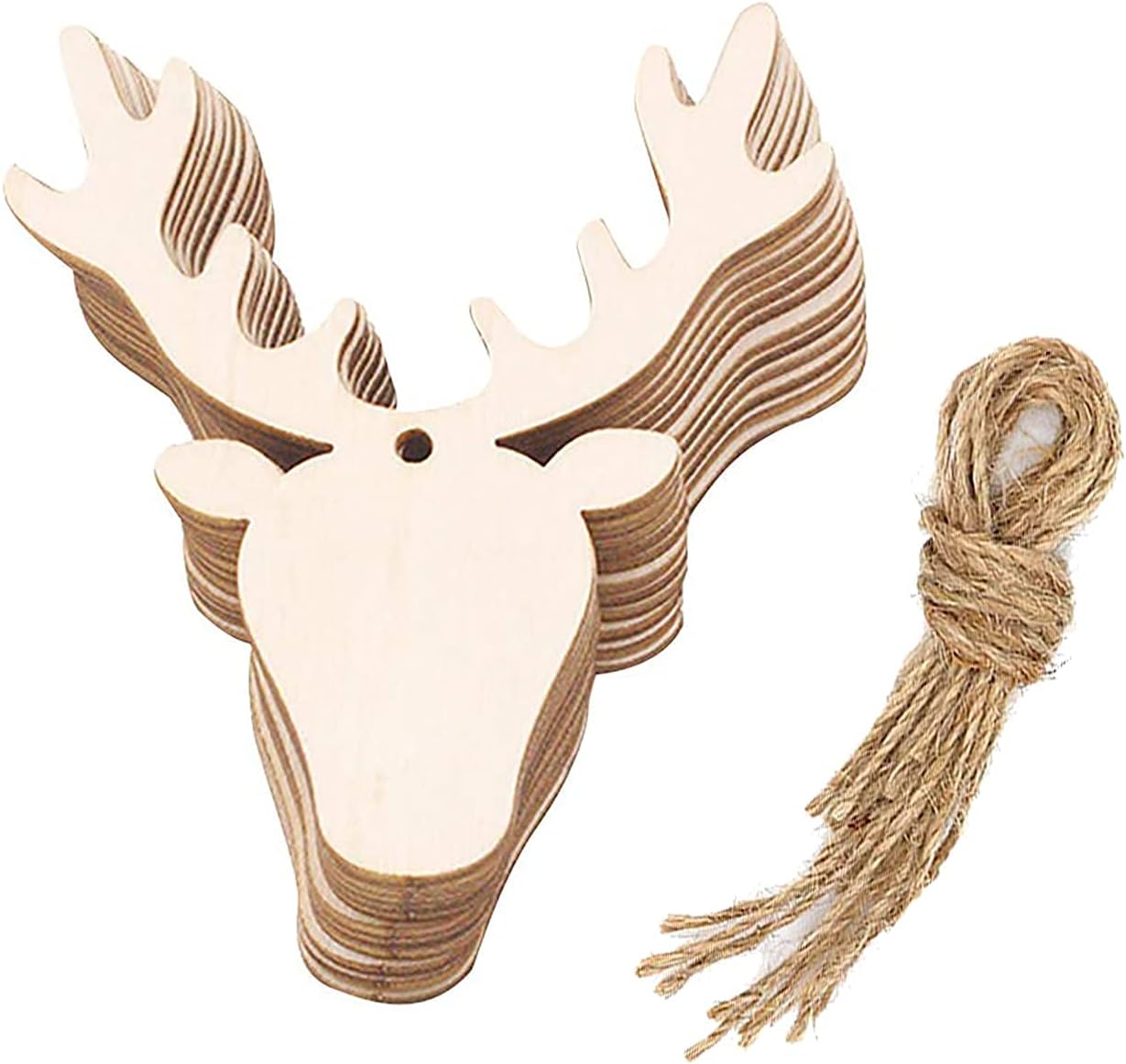 Amazon.com: TINKSKY Reindeer Cutout Veneers Slices for Patchwork DIY ...