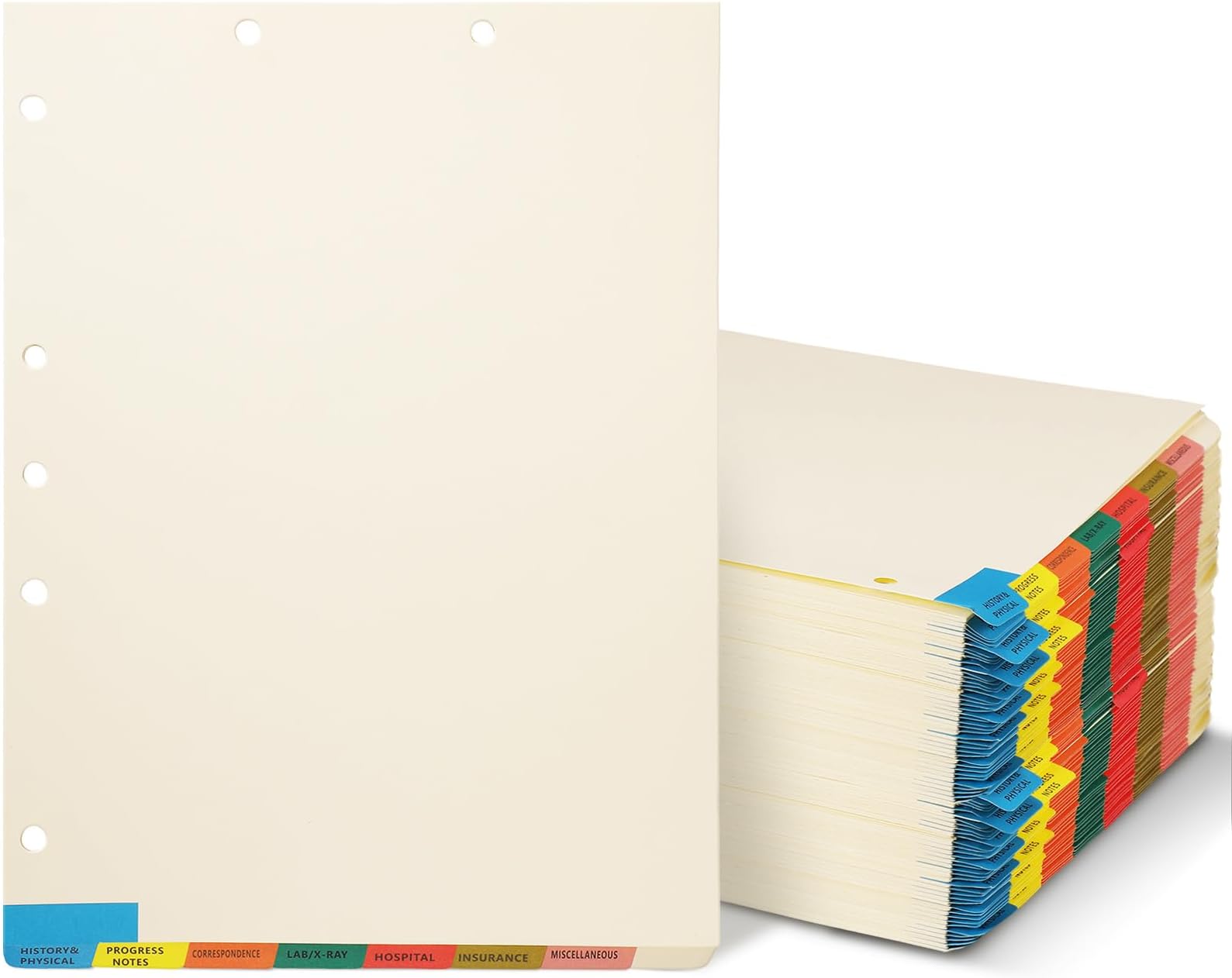 Amazon.com : Tabbies 7-hole Manila Chart Divider Sheets (54519 ...