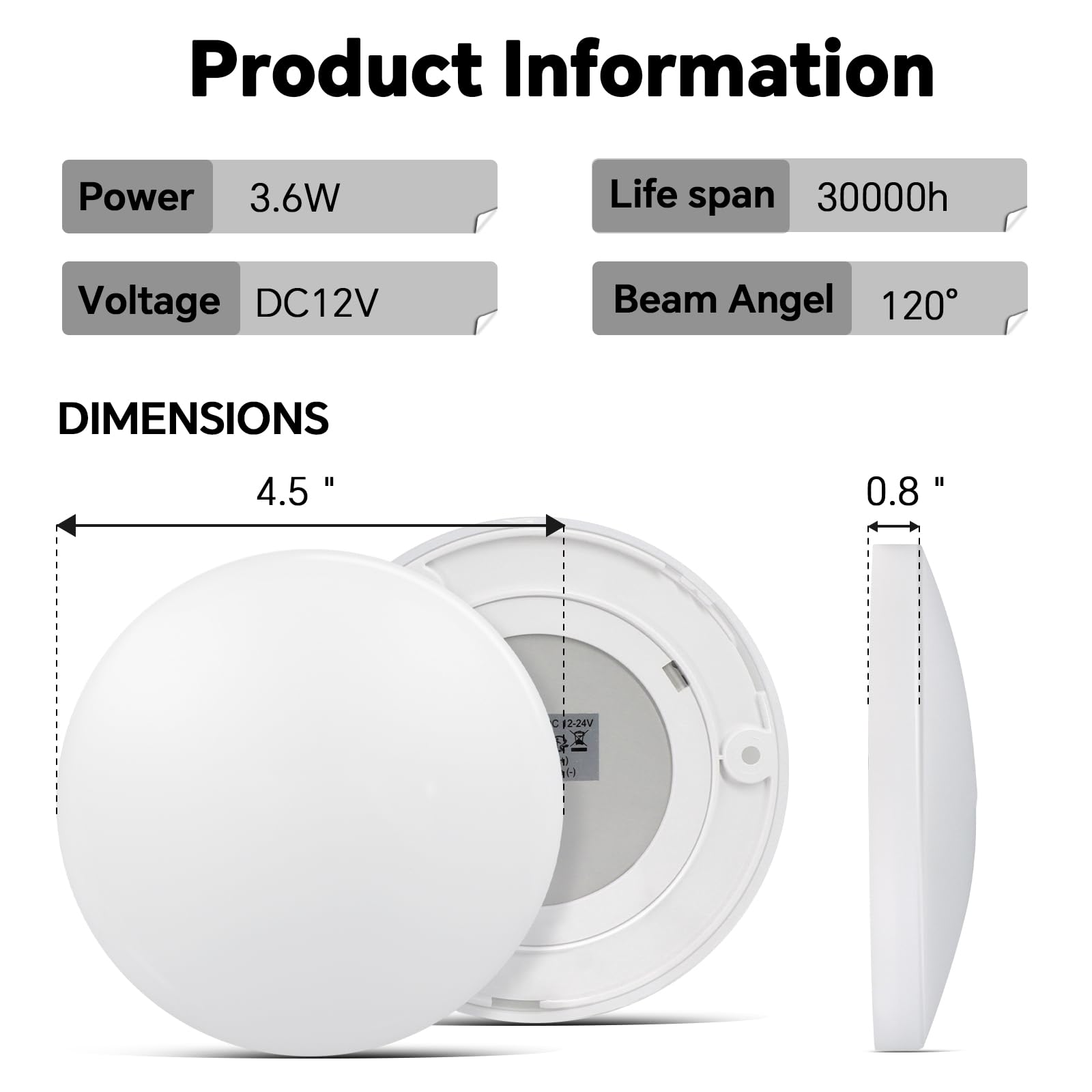 Snapklik.com : Acegoo 12V LED Ceiling Dome Light, RV Interior Puck ...