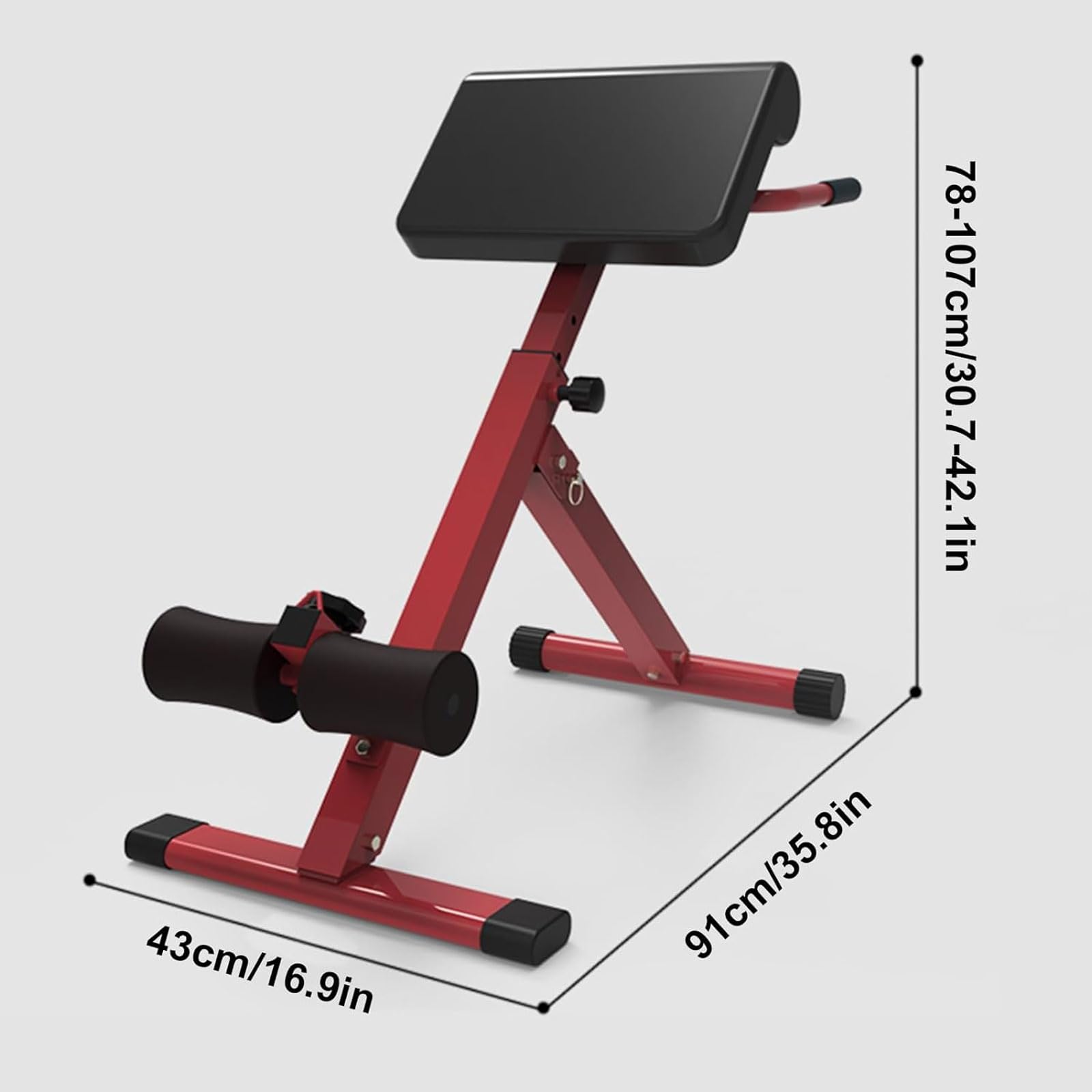 Roman Chair Back Extension Hyperextension Bench Adjustable Foldable ...