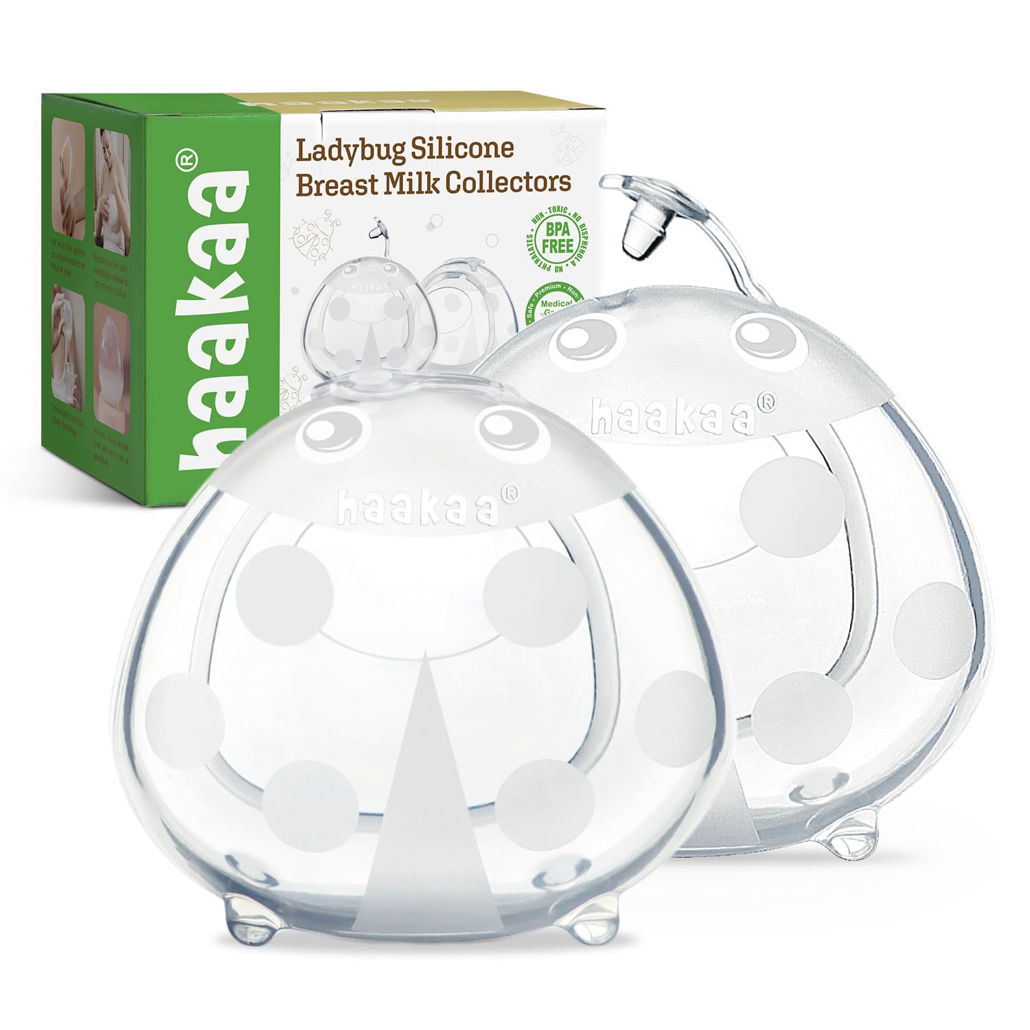 haakaa Ladybug Milk Collector Wearable Milk Collector Ladybug ...
