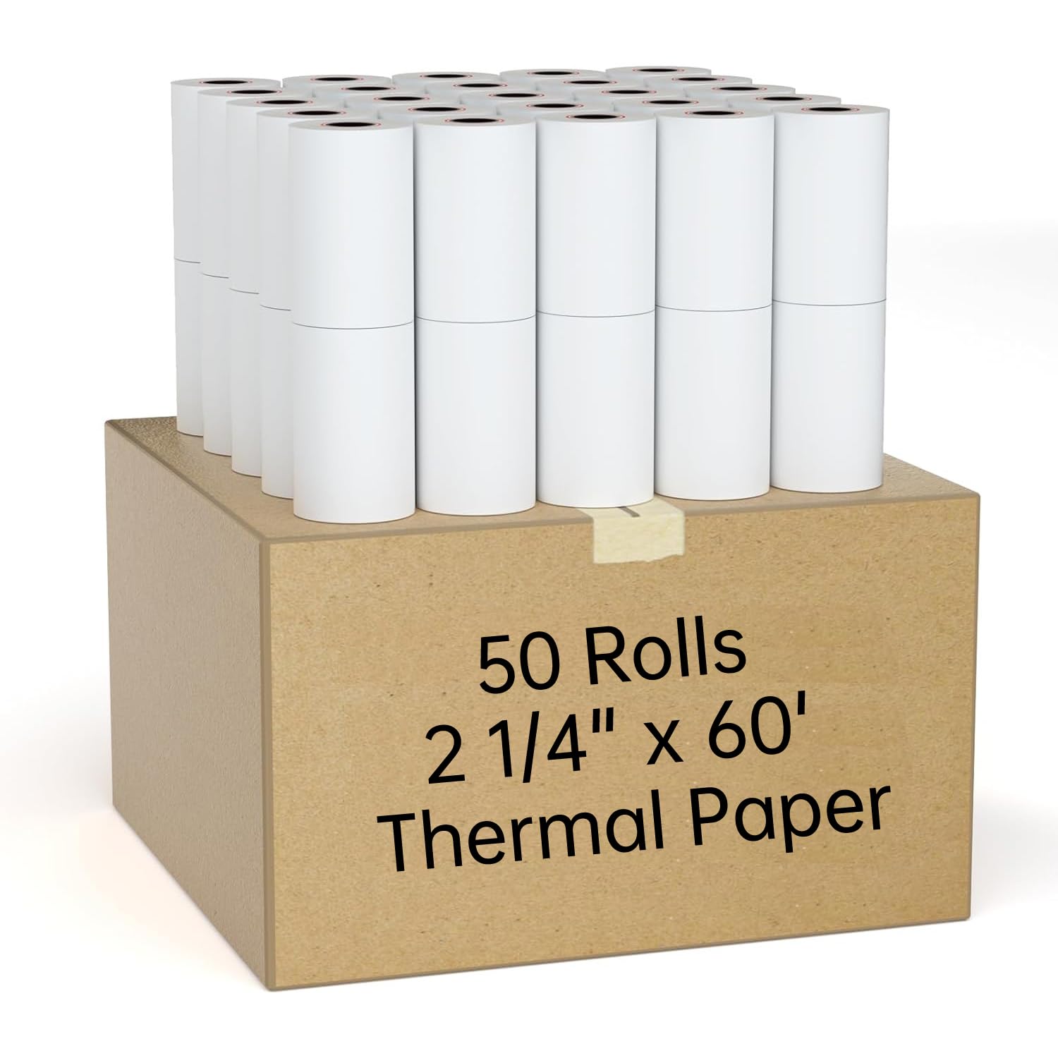 Amazon.com: MilaMima 50 Rolls 2 1/4" x 60' Thermal Paper Rolls Fits All ...
