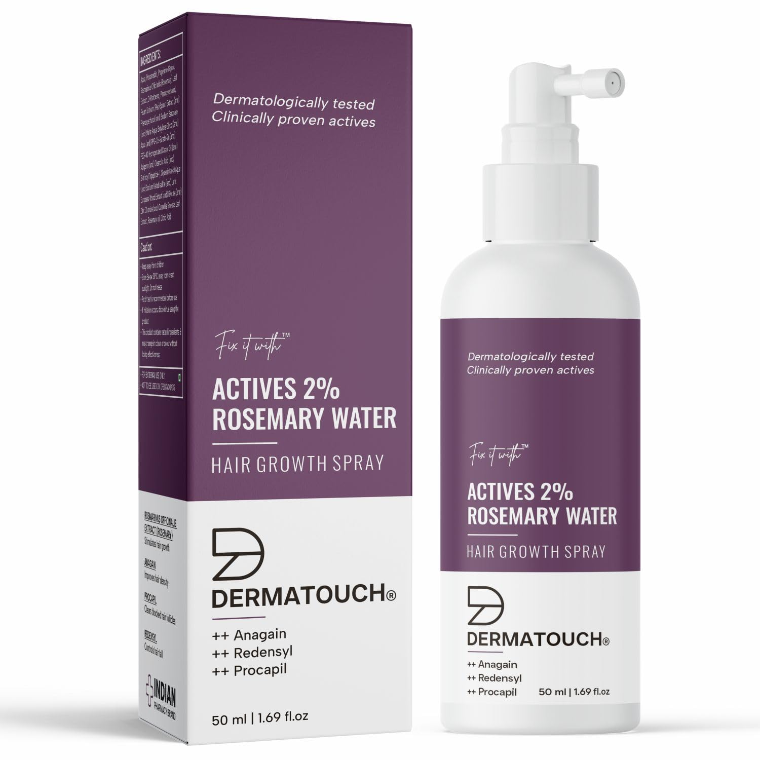Buy DERMATOUCH Rosemary Water Spray For Hair Growth (50 ml) | Advance 2 ...