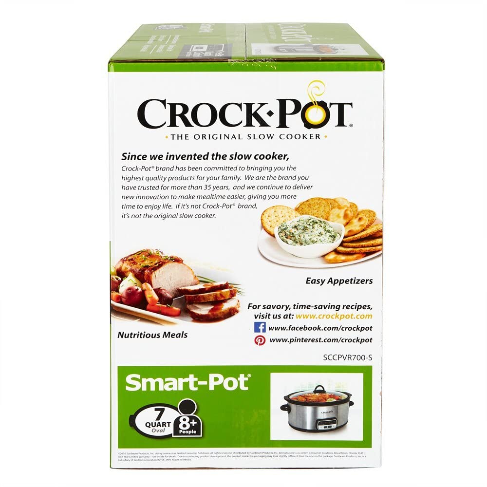 Crock-Pot 7-Quart Smart-Pot Slow Cooker - Brushed Stainless Steel- Buy ...