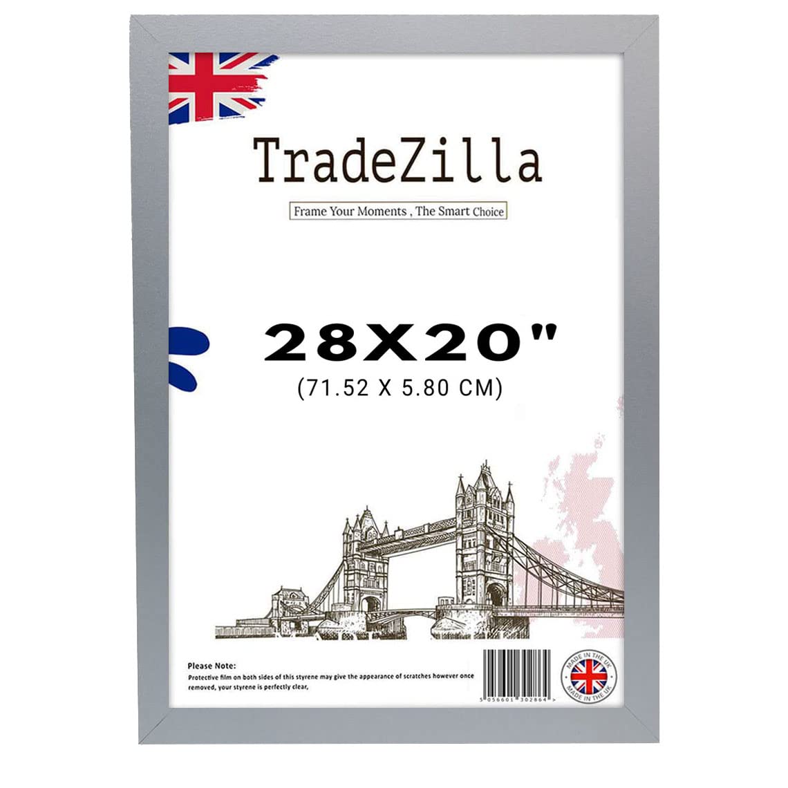 TradeZilla Modern Silver 28X20 (71.12X50.80 CM) Poster Picture Frame ...