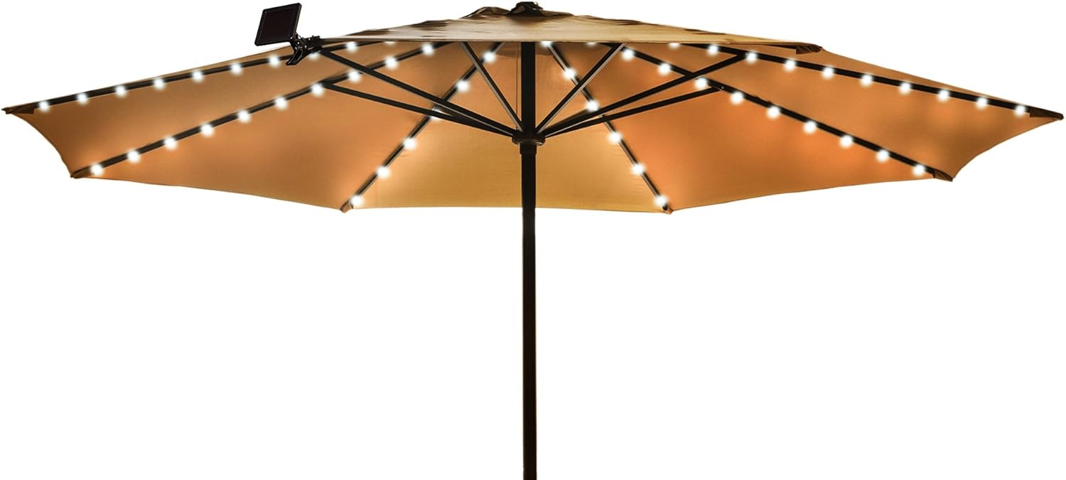 Gardening Products 4 Less More powerfull Solar Patio Umbrella LED ...