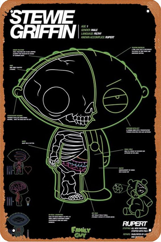 Amazon.com : Family Guy Stewie X Ray Poster Vintage Tin Signs Pub Cafe ...