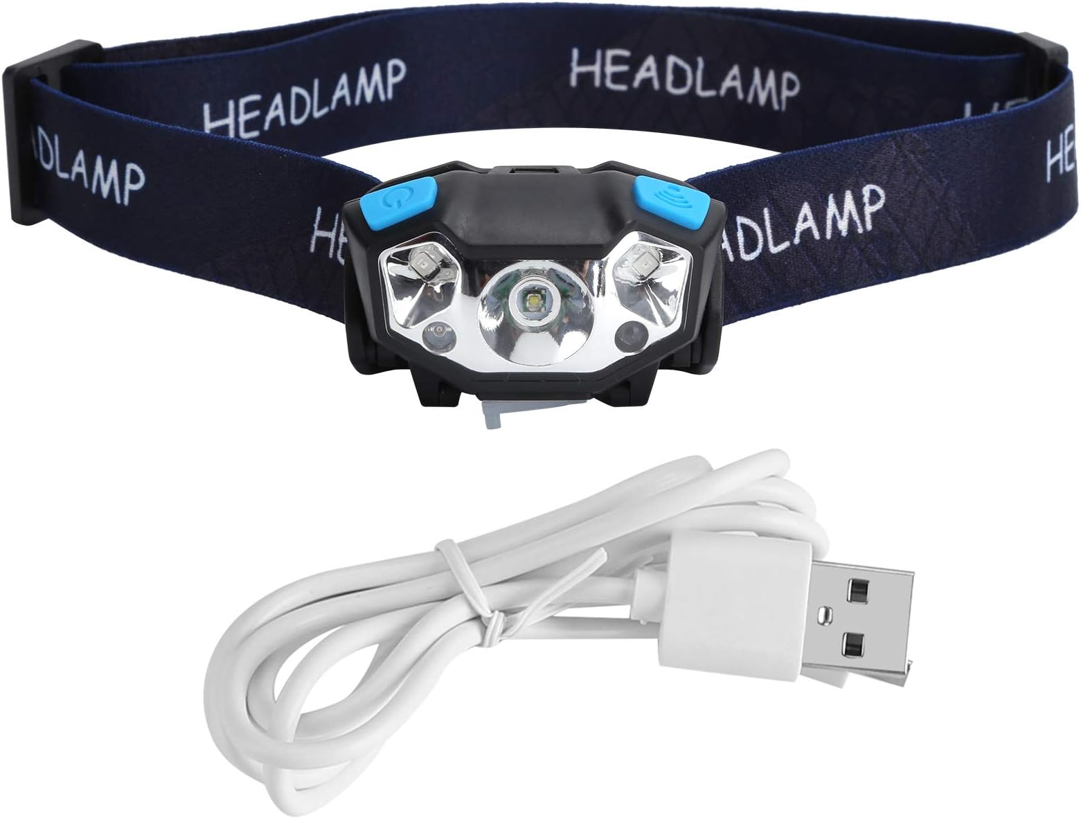 USB Rechargeable Headlamp,LED Head Lamp Powerful Sensor Headlight for ...