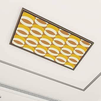 Decorative Fluorescent Light Covers for Ceiling Lights 4 Packs Retro ...