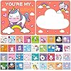 Amazon.com: Pink Unicorn Lunch Box Notes for Girls 108 Pack Magical ...