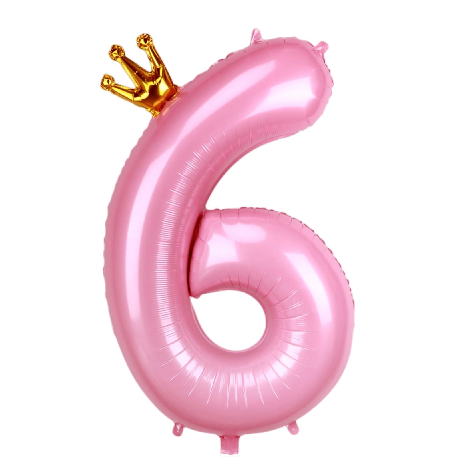 Amazon.com: Kwuz 40 Inch Crown Pink Number 6 Balloon, Big Conjoined ...