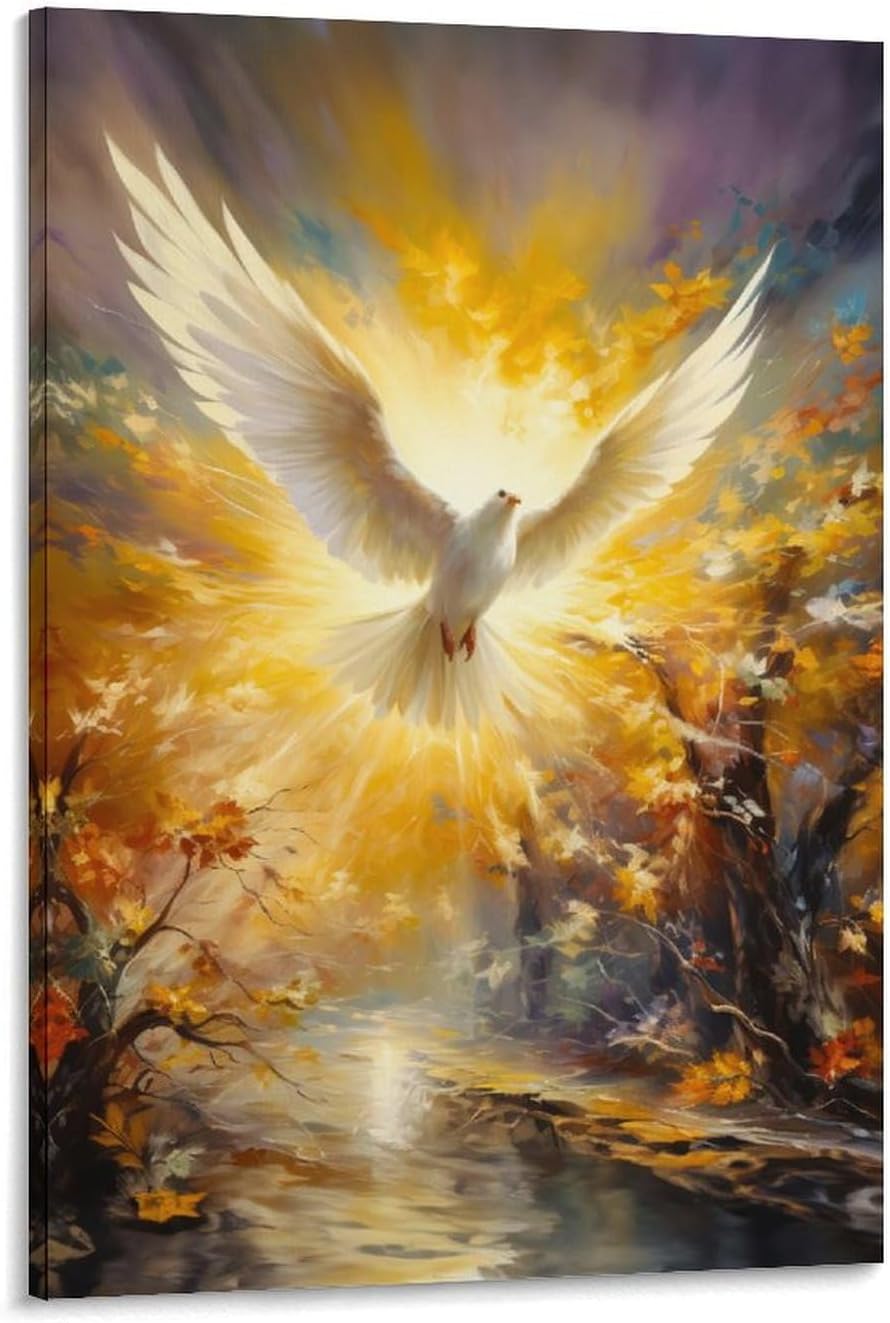 Amazon.com: Christian Catholic Poster, Holy Spirit Dove, Dove of Peace ...