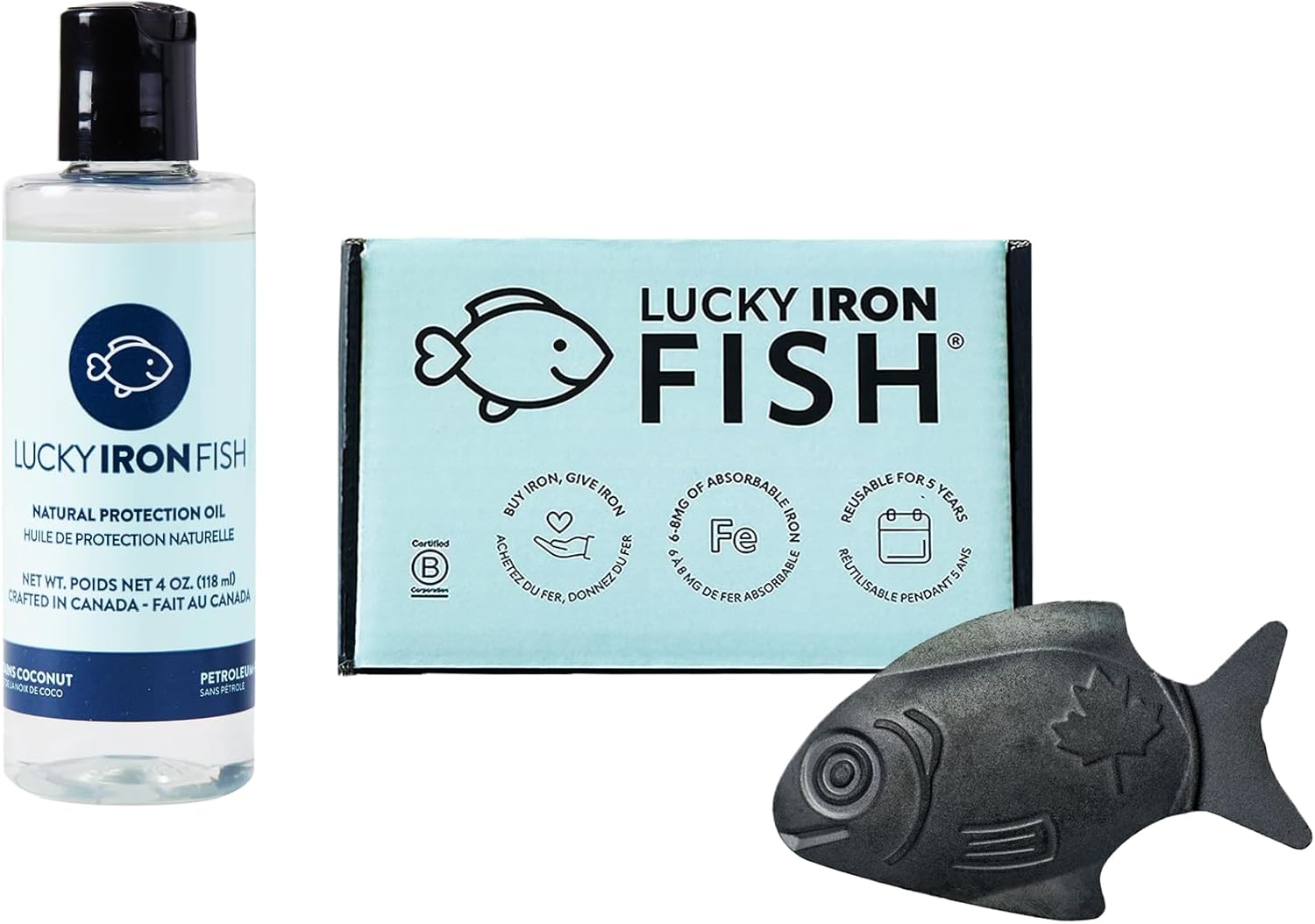 Amazon.com: Lucky Iron Fish Ⓡ 2-Piece Bundle - Includes -1 Lucky Iron ...