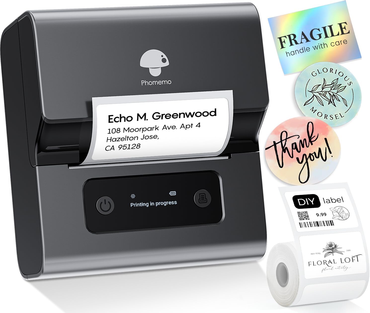 Amazon.com : Phomemo M220 Label Maker, D520BT Bluetooth Shipping Label ...