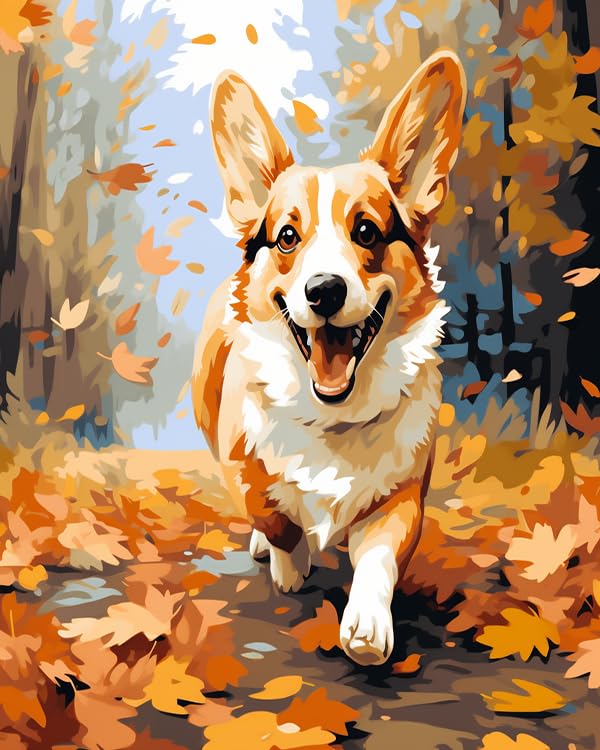 Running Corgi Drawing