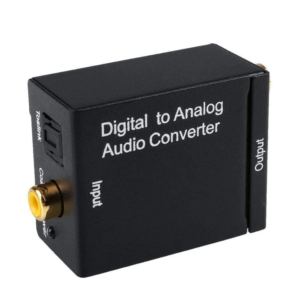 Digital Optical Coax to Analog RCA Audio Converter Adapter with Fiber ...