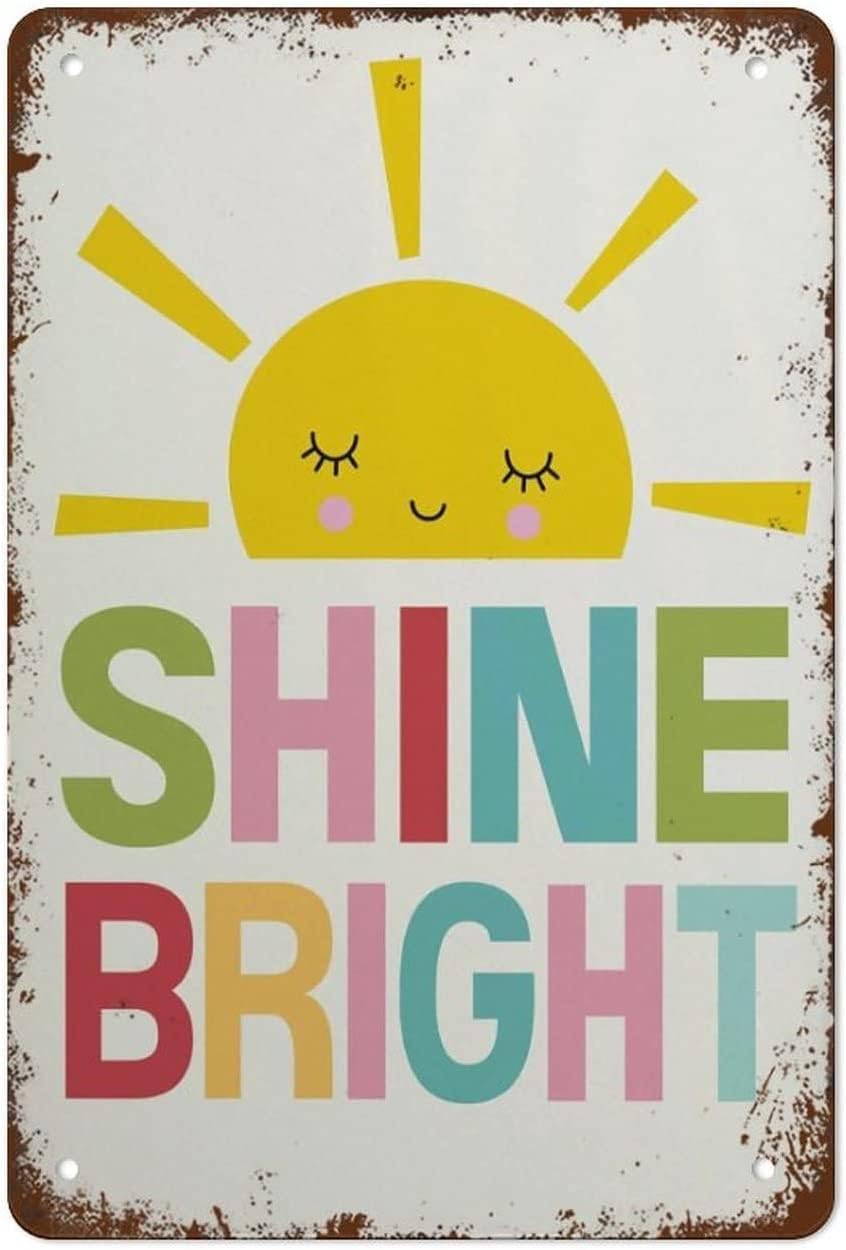 Amazon.com: Creative Tin Sign Cute Colourful Tin Sign Kawaii Rainbow ...