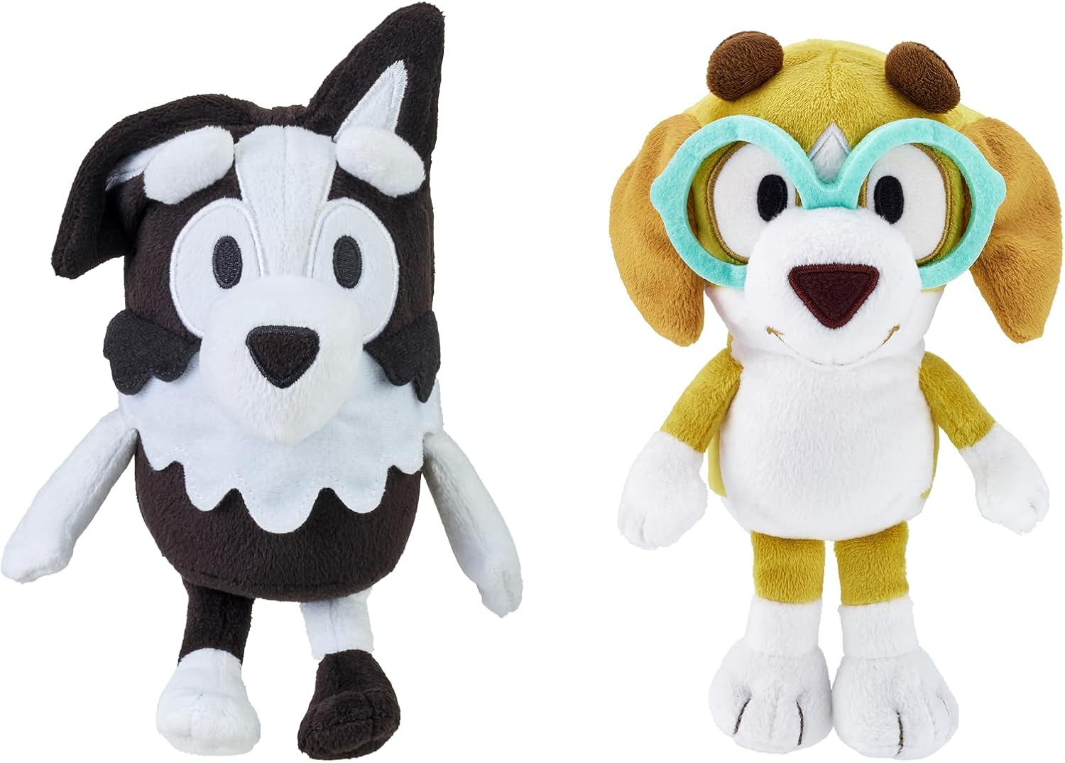 Amazon.com: Bluey and Friends – 2 Pack Soft Stuffed Animals (Honey ...