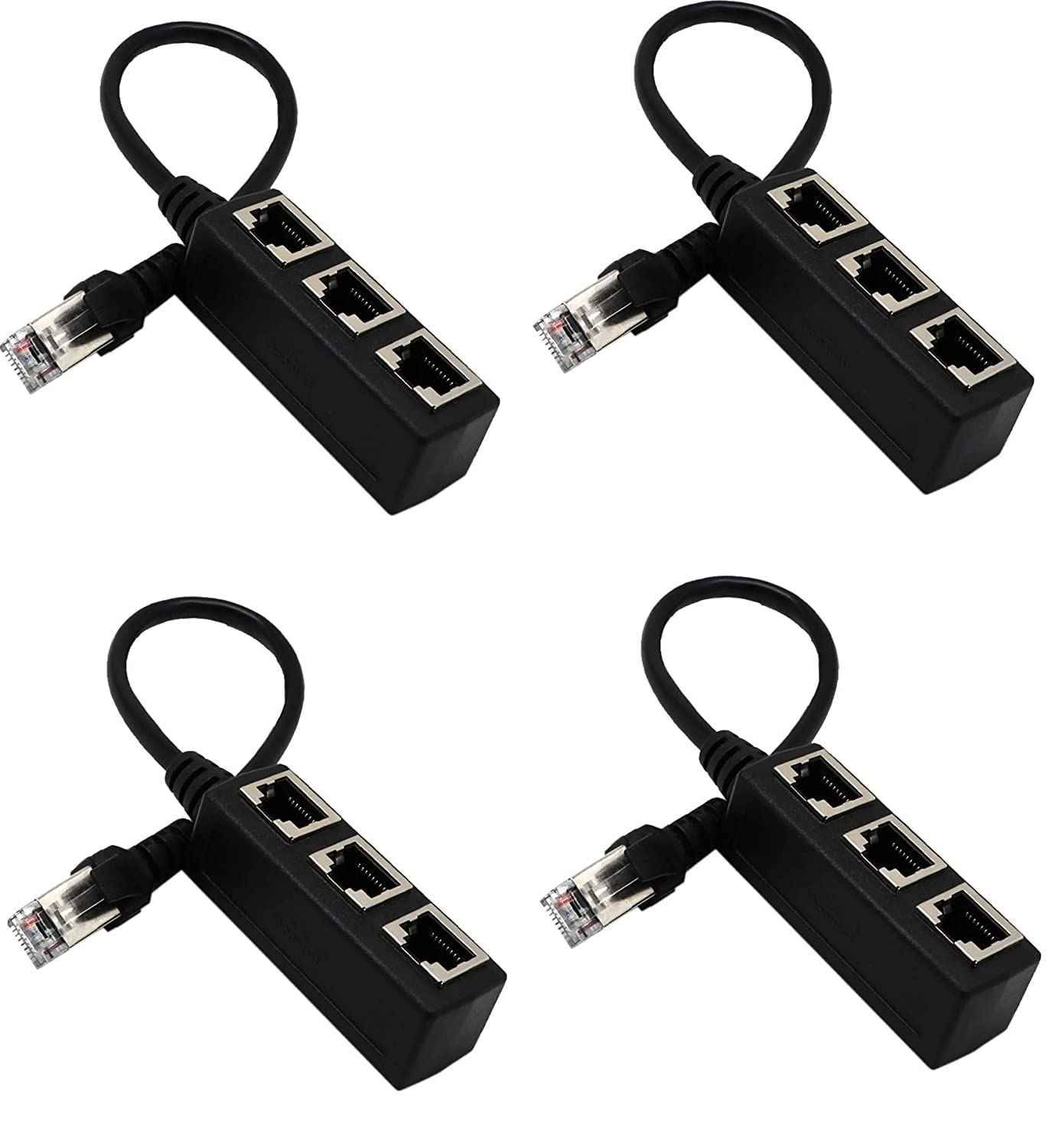 ANGEL E-COMMERCE® RJ45 Splitter Connector,1 to 3 Ways RJ-45 Interface ...