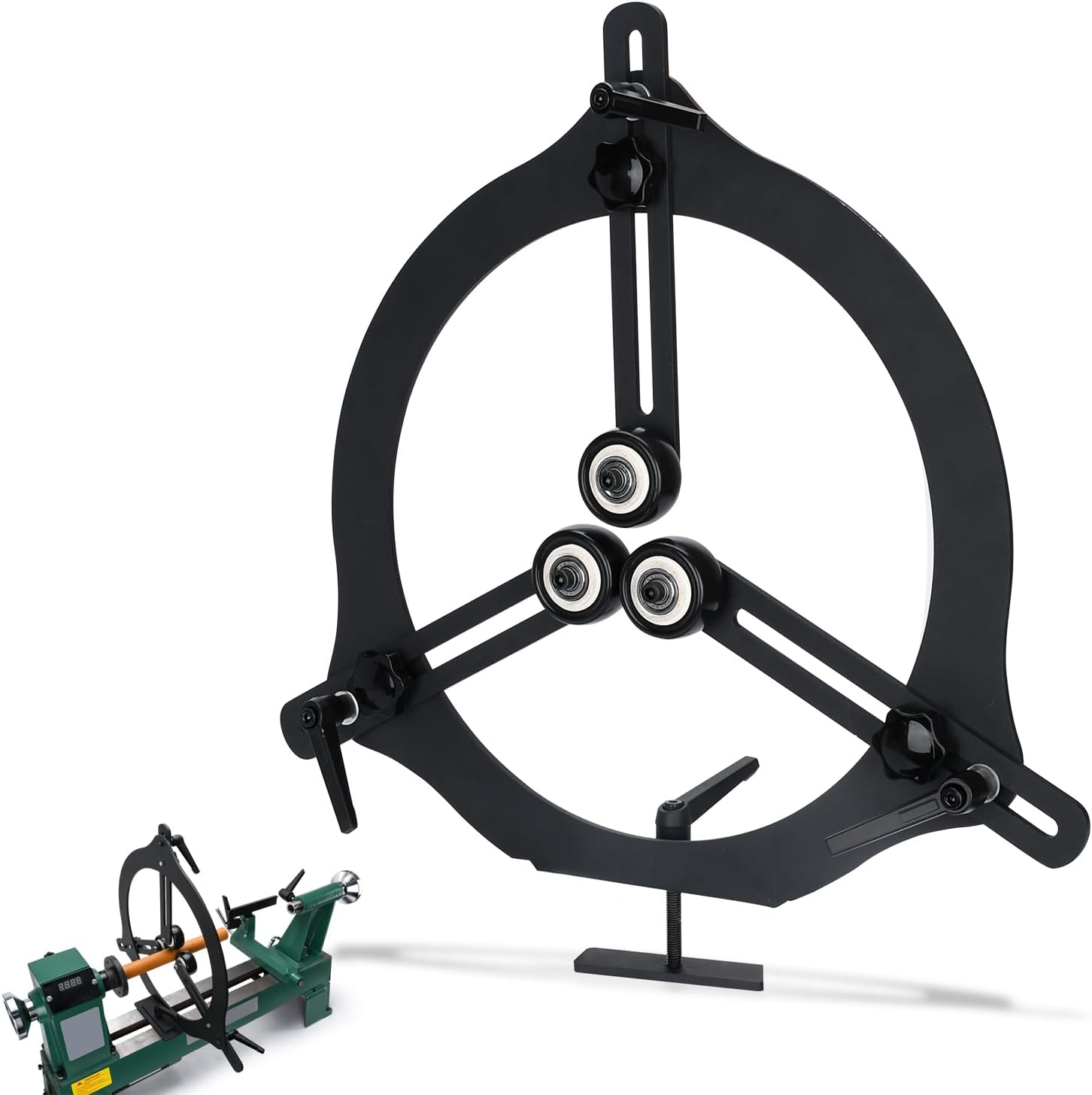 TOPOWN Woodturning Steady Rest For Full Size and Medium Size Lathe ...