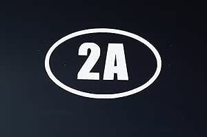 Amazon.com - 2A Oval Sticker Vinyl Decal Choose Size & Color! Gun ...