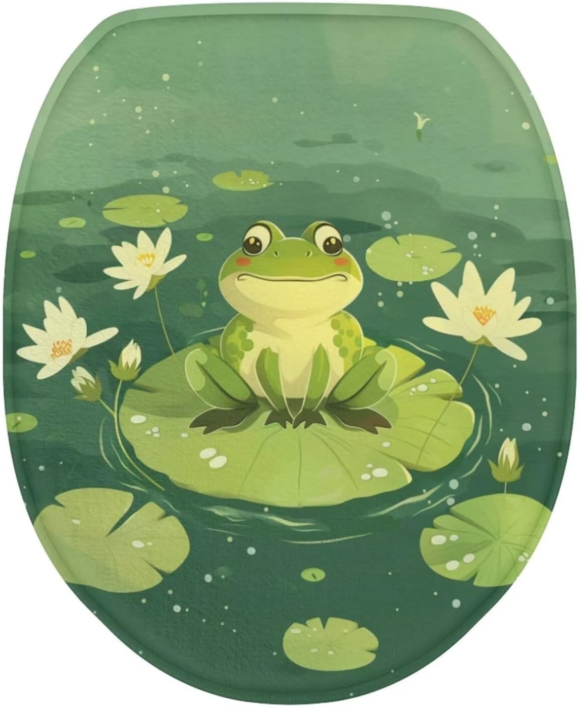 Amazon.com: Luarisgur Green Toilet Lid Covers for Bathroom Round Cute ...