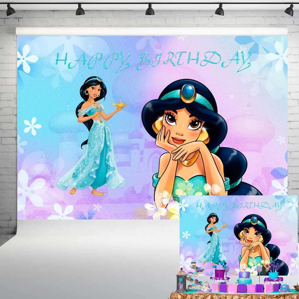 Amazon.com : Princess Jasmine Theme Birthday Party Decorations Blue ...