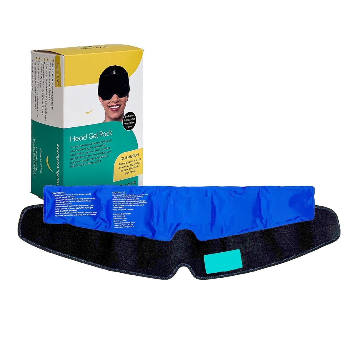 HOMENITY® - Migraine Ice Head Wrap, Reusable Hot Cold Compress Head Ice ...