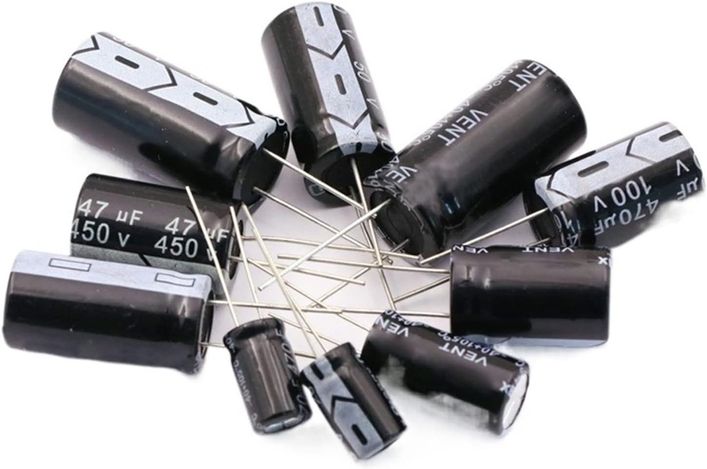 Amazon.com: TORONG 10pcs 25V Aluminum Electrolytic Capacitor 10UF 22UF 33UF 47UF 100UF 220UF ...