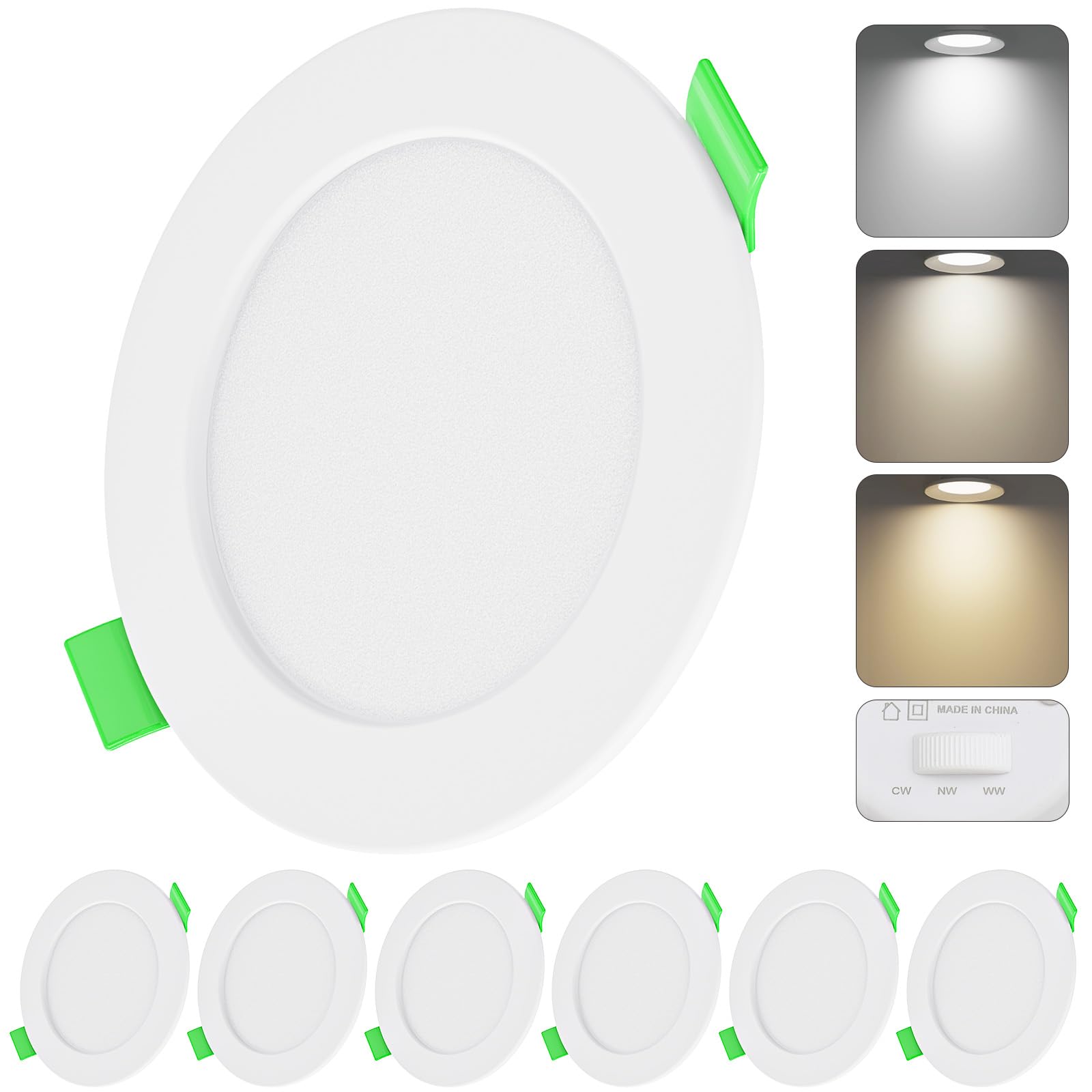 Benaep LED Recessed Ceiling Lights, 5W Ultra Slim LED Downlights, Warm ...