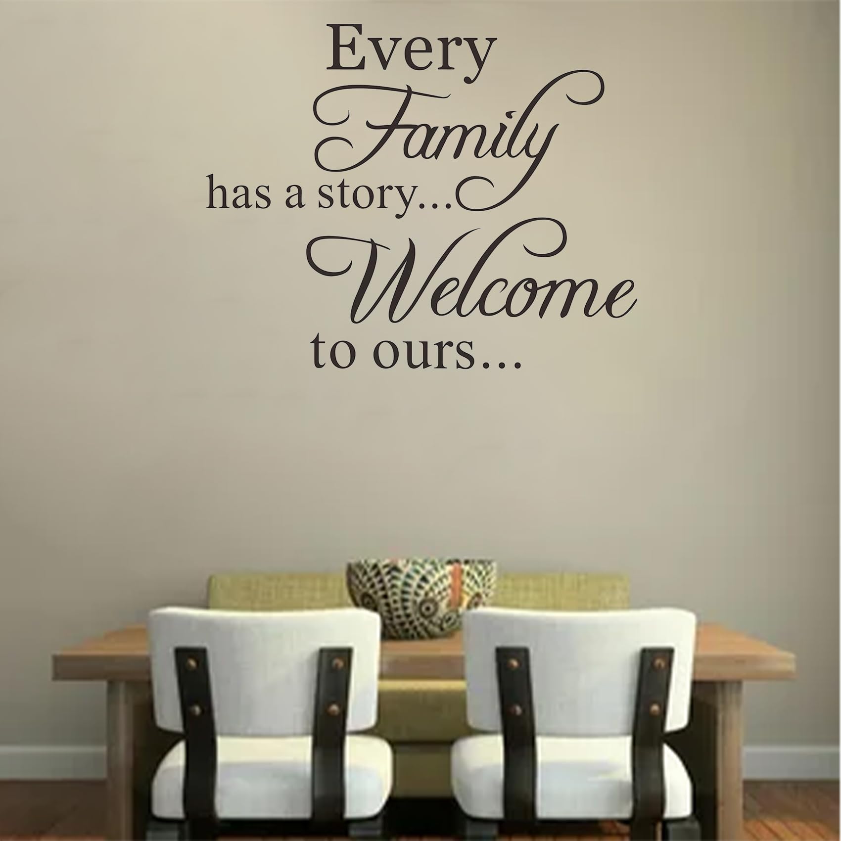 Autocollant Vinyle Maison Sticker Mural 'Every Family Has A Story ...