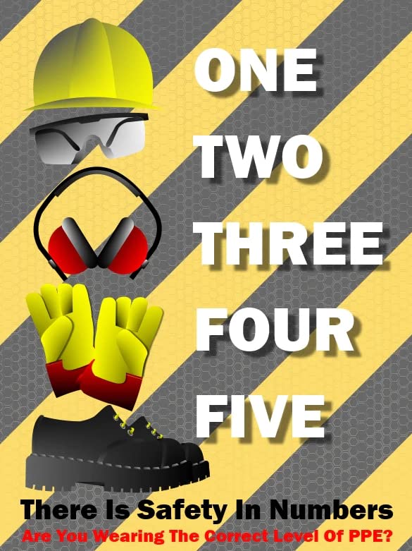 One, Two, Three, Four, Five, There is Safety in Numbers Sign Sticker ...