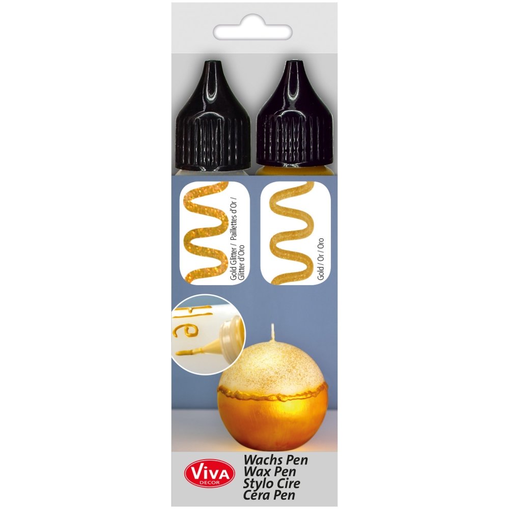 Amazon.com: Viva Decor Candle Pen 2 x 0,95 Fl oz -Gold & Glitter Set ...