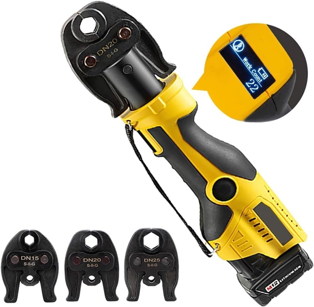 Amazon.com: Electric Hydraulic Pipe Crimping Tool, Battery Powered ...