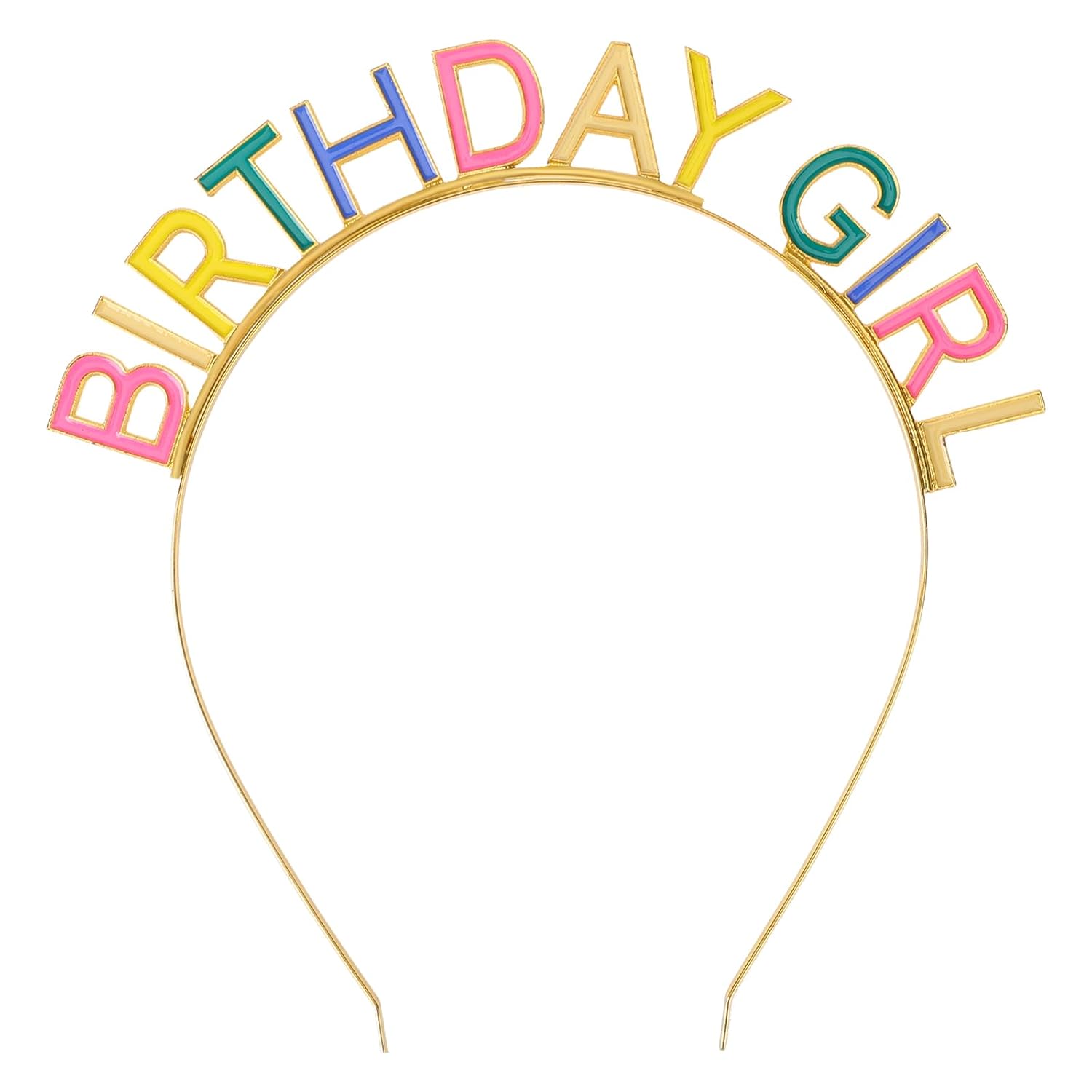 Amazon.com : Happy Birthday Crown Rainbow Birthday Girl Headband ...