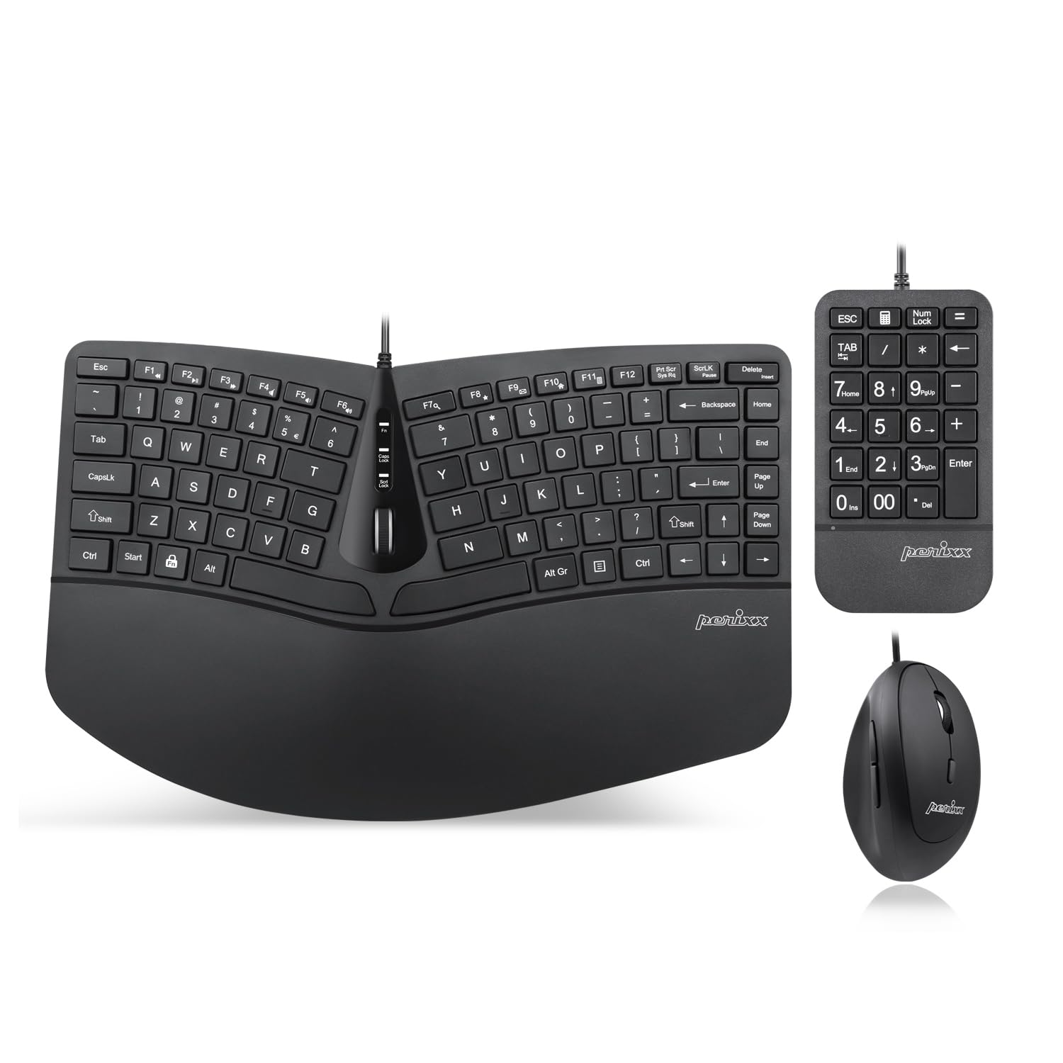 Buy Perixx Periduo 406a 3 In 1 Wired Compact Ergonomic Keyboard With Vertical Mouse And Numeric