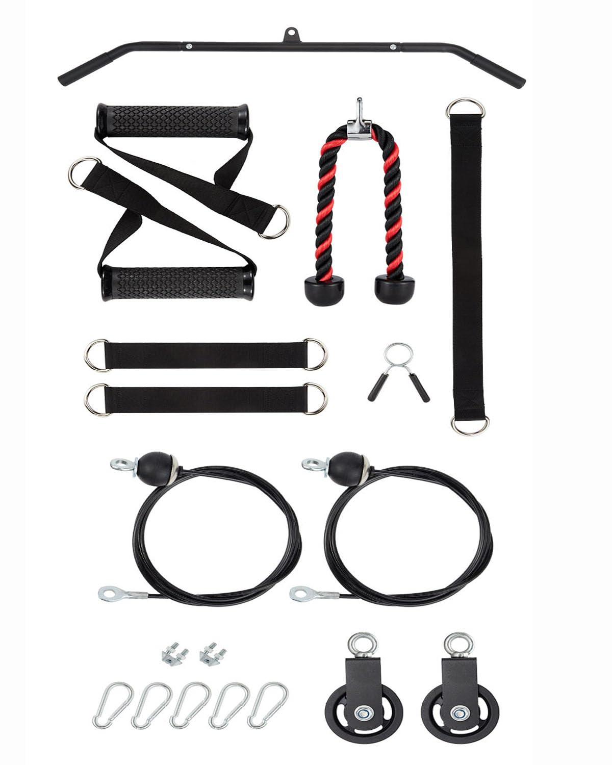 Snapklik.com : Pulley System Gym, LAT Pulldown Cable Pulley Attachments ...