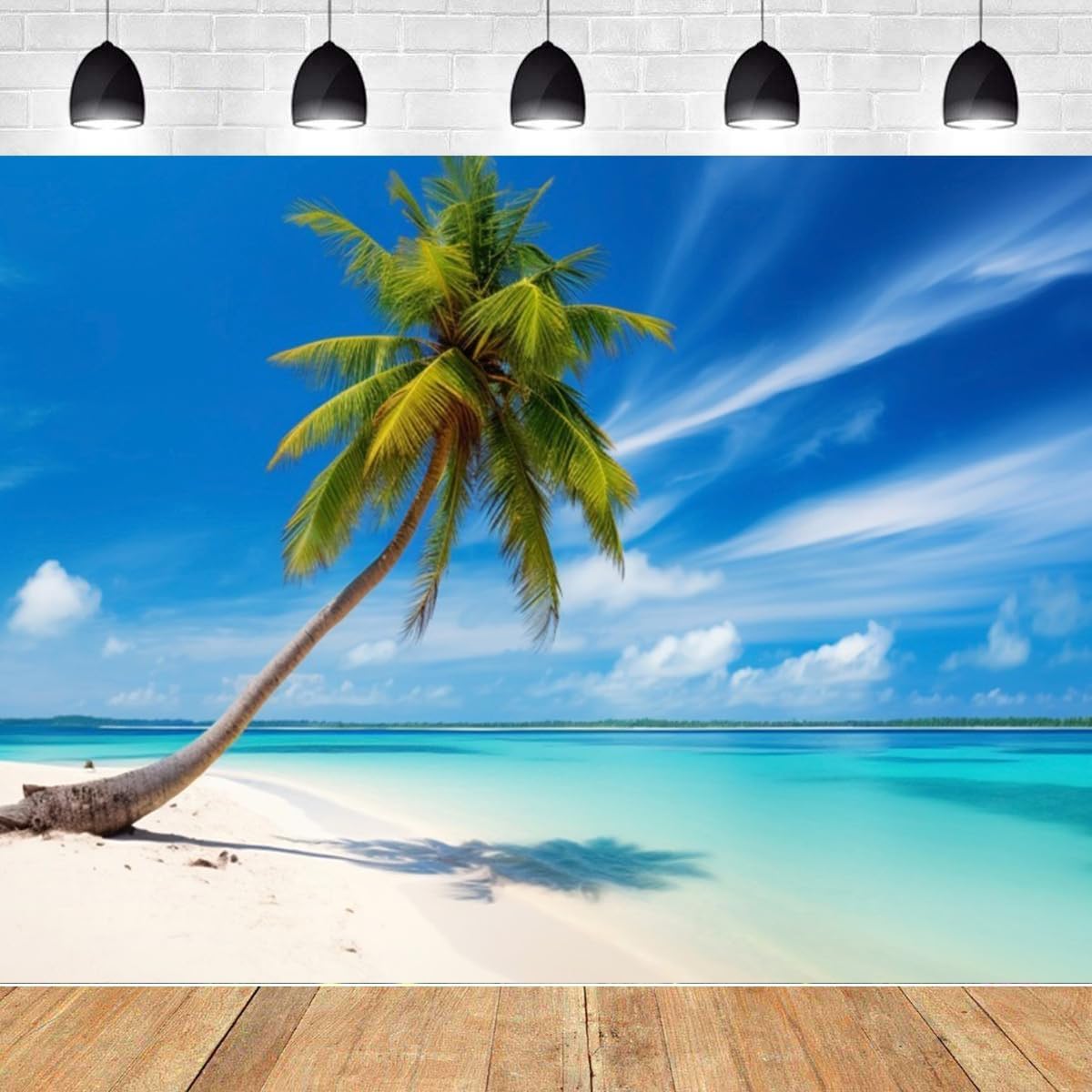 Amazon.com : 10x8ft Summer Beach Backdrop Tropical Palm Tree ...