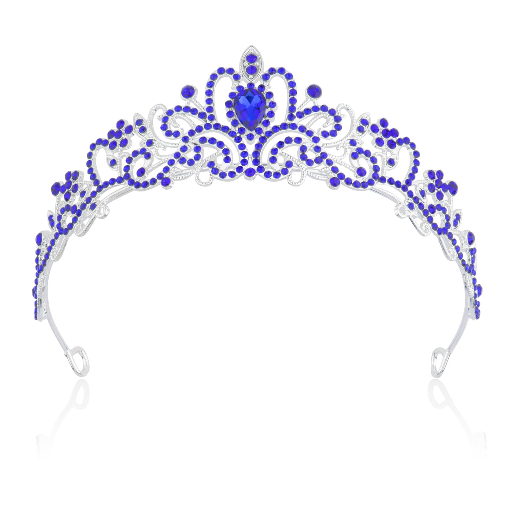 Snapklik.com : Blue Crown,Blue Tiara,Tiaras For Women, Crystal Tiaras ...