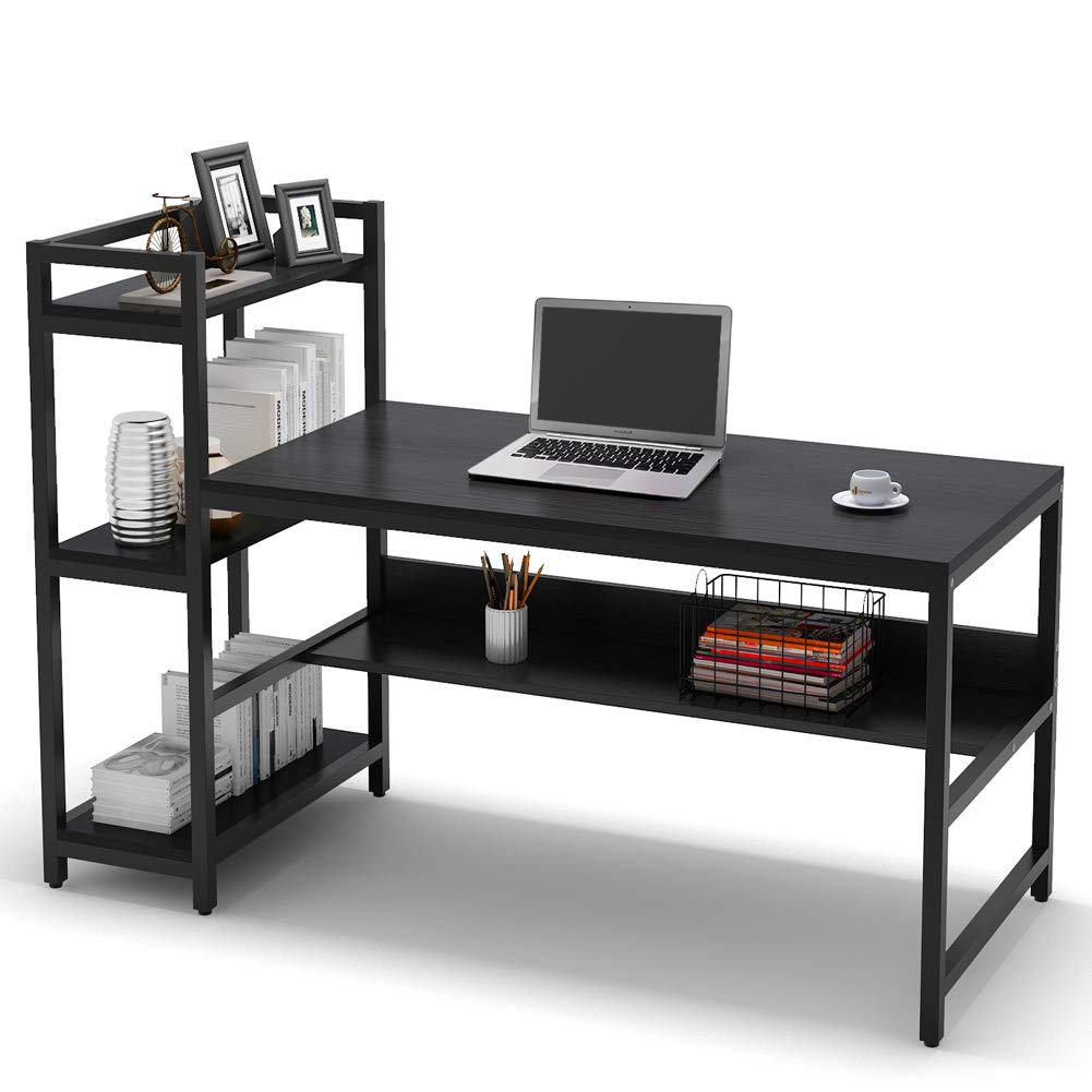 Tribesigns Computer Desk With Shelves 60 Inches Large Office Desk ...
