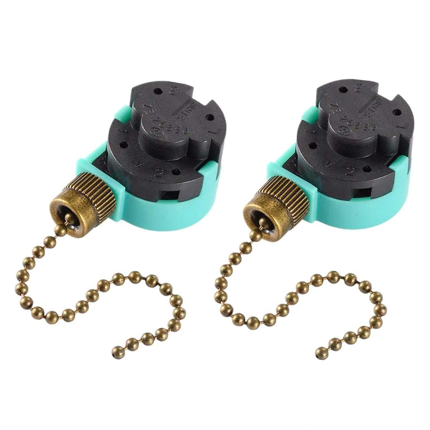 ZE-268S6 Ceiling Fan Switch, 3 Speed 4 Wire Pull Chain Switch Control ...