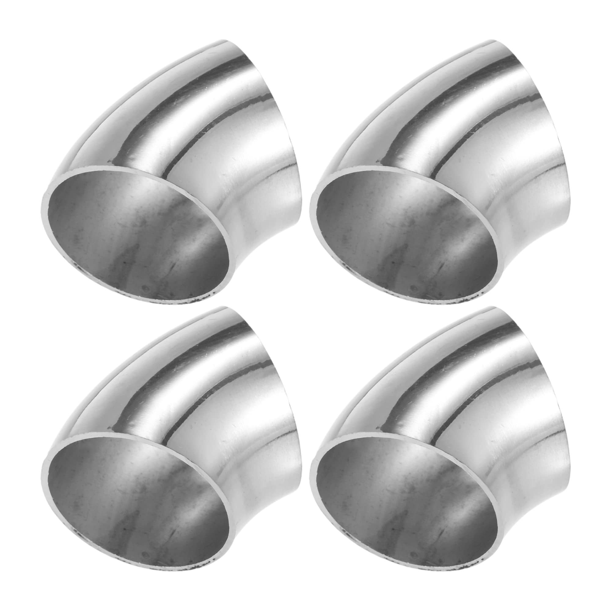 Snapklik.com : 4 Pcs OD 1.5 Inch 45 Degree SS304 Stainless Steel Bend ...