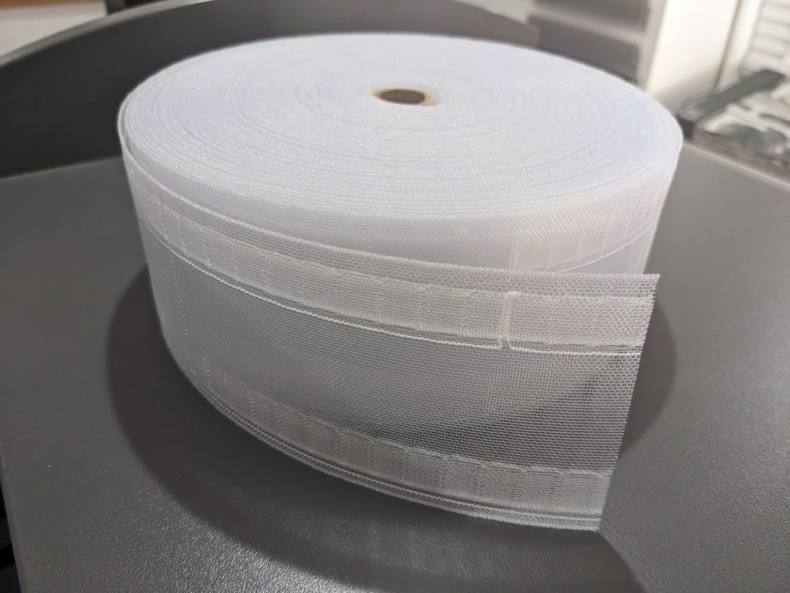 Wave-Effect Curtain Heading Translucent Tape 3" inch for Wave tracks 3M ...