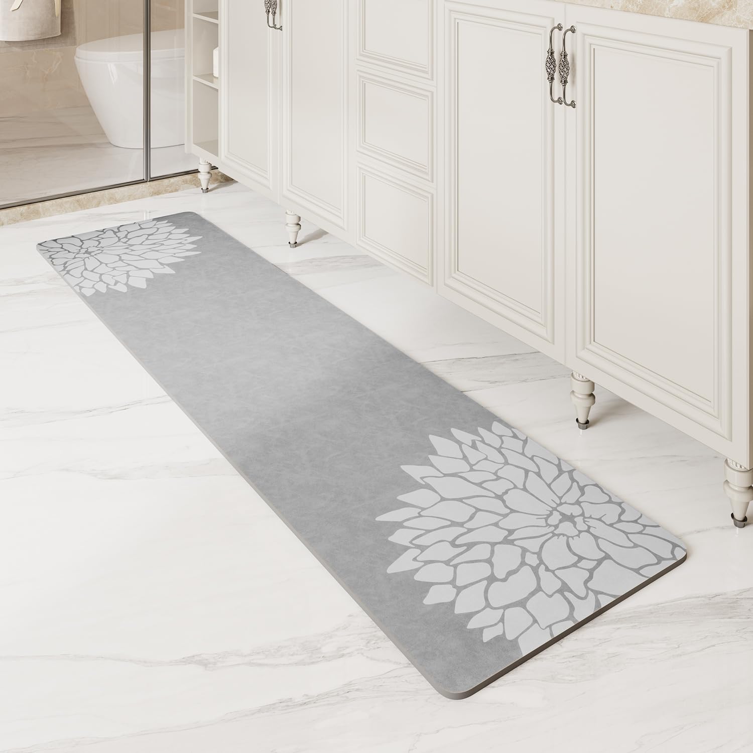 MontVoo-Bath Mats for Bathroom-Absorbent No Stains Bathroom Runner Rug ...