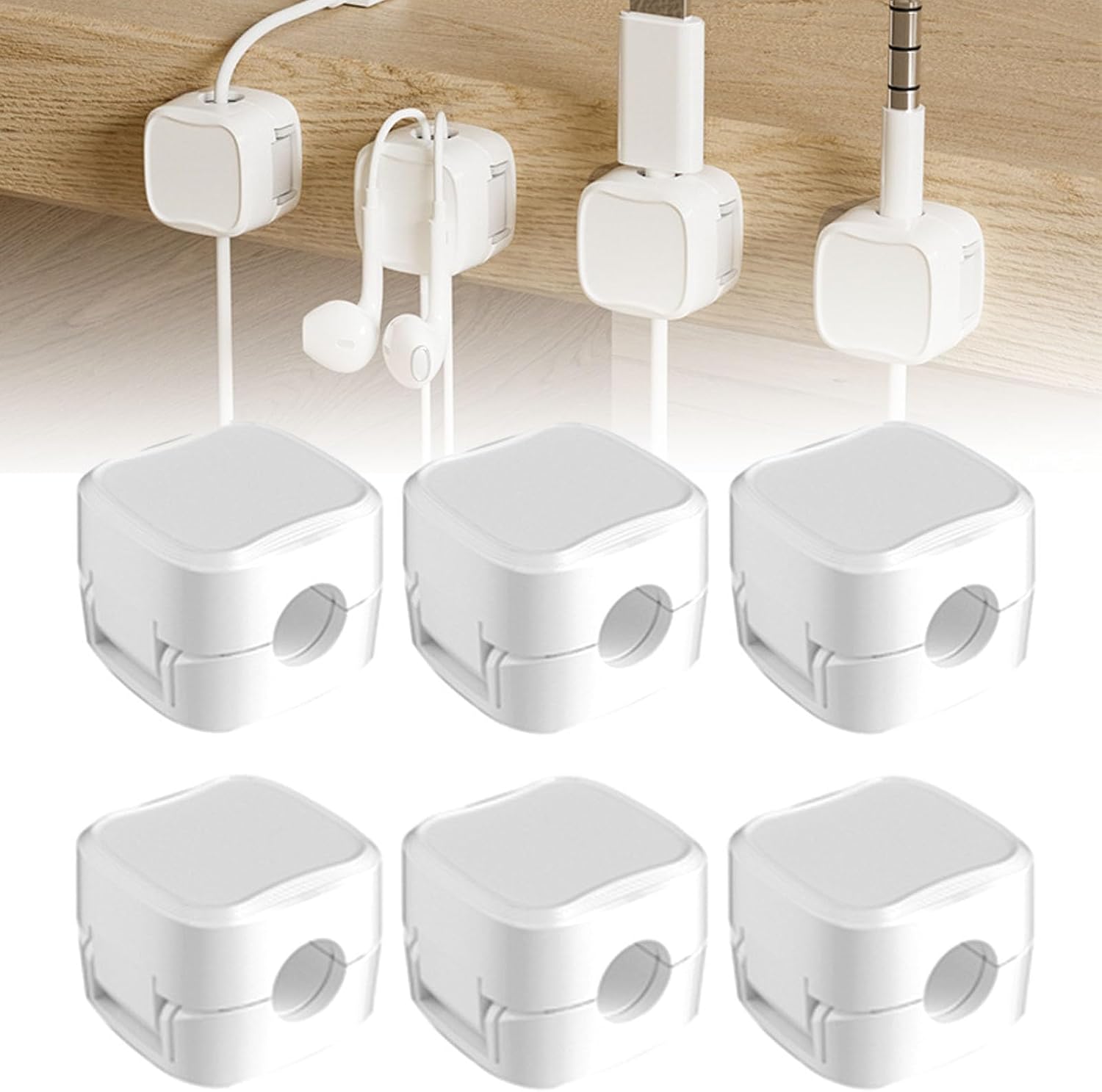 6/12Pack Uierty Charging Cable Magnetic Cable Organizer Storage Holder ...