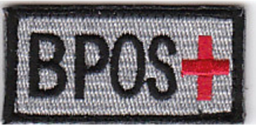 Amazon.com: Blood Type B Positive Silver Patch Hook and Loop : Clothing ...