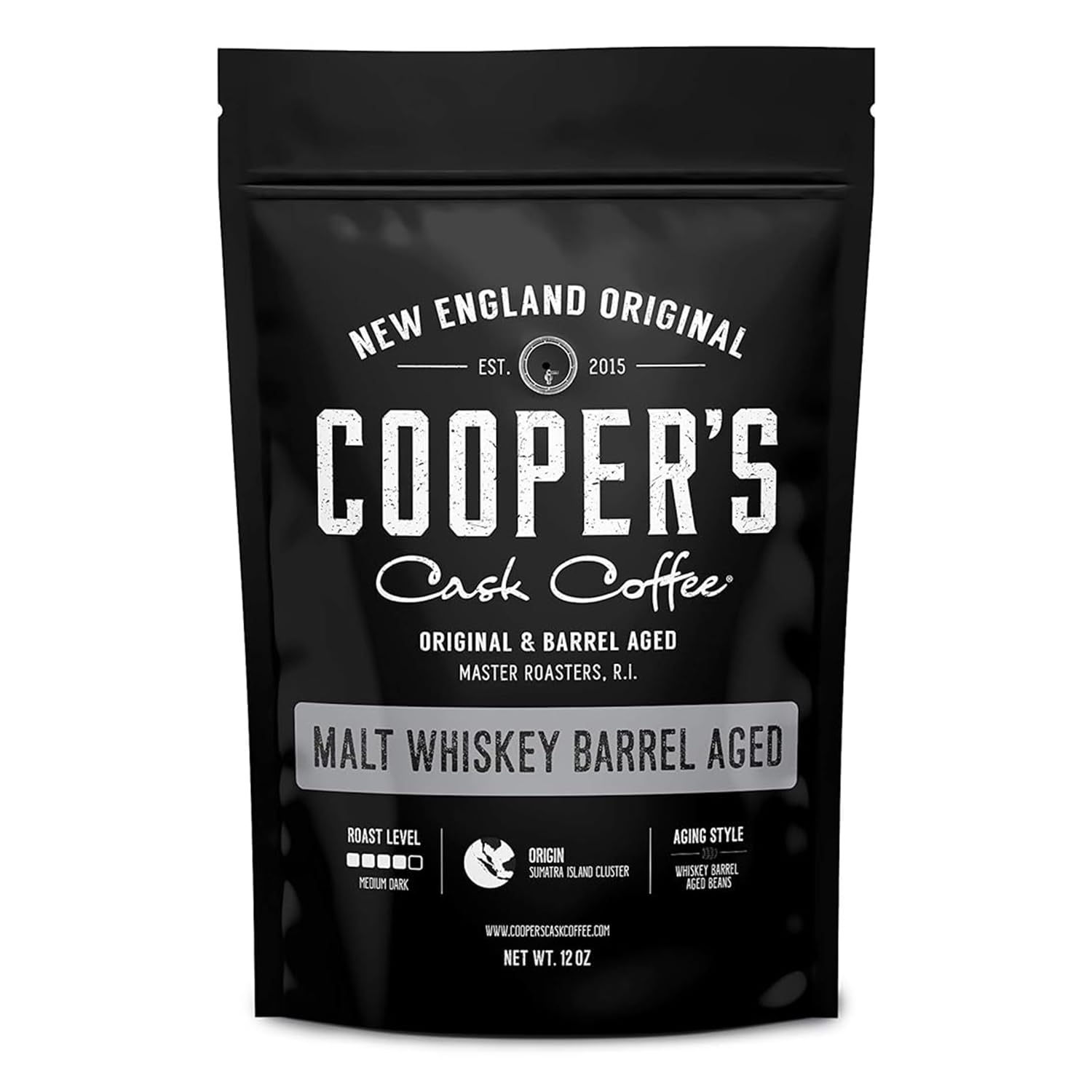 Buy Whiskey Barrel Aged Coffee, Single-Origin Sumatra Beans Aged in ...
