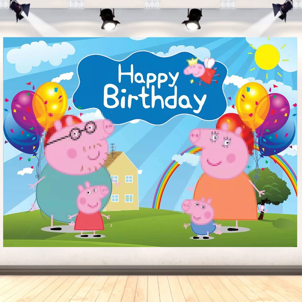 Buy Pink Pig Backdrop for Girls Birthday Party Supplies ,Pig Theme ...