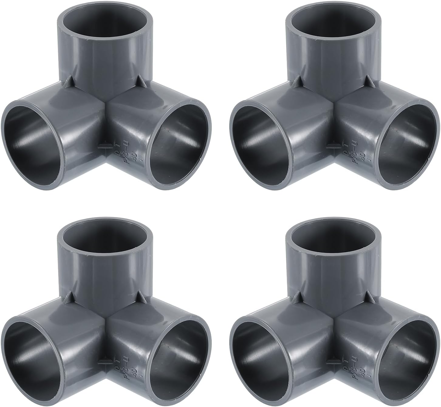 Amazon.com: uxcell 1-1/4" PVC Fittings, 4 Pcs 3 Way Elbow Connector ...